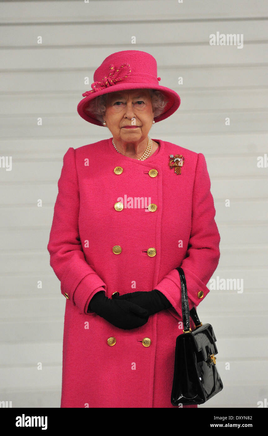 Britain's Queen Elizabeth accompanied by HRH The Duke of Edinburgh at ...