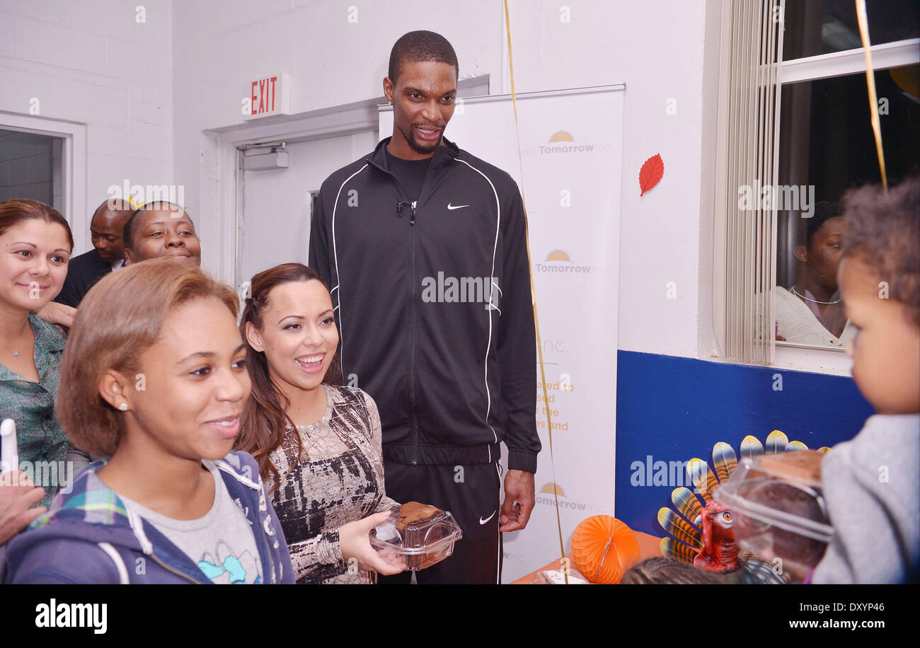 Chris Bosh and his wife Adrienne Bosh with Team Tomorrow Inc. team up ...