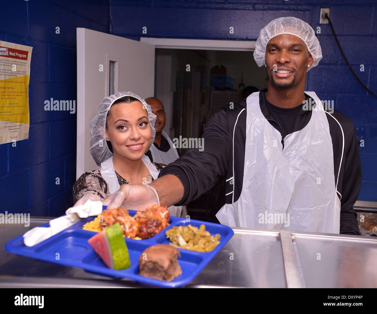 Chris Bosh and his wife Adrienne Bosh with Team Tomorrow Inc. team up ...