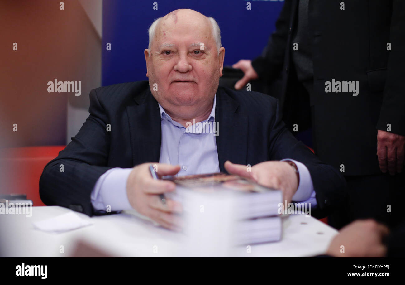 Mikhail Gorbachev presenting his new book 'Alone With Myself' Featuring ...