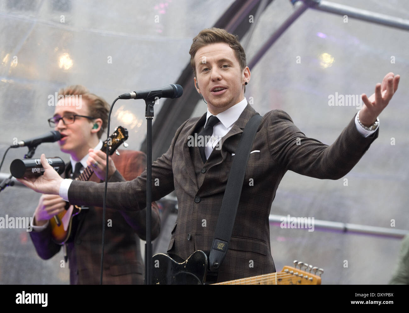 McFly perform on Oxford Circus to launch Shop West End VIP Day ...