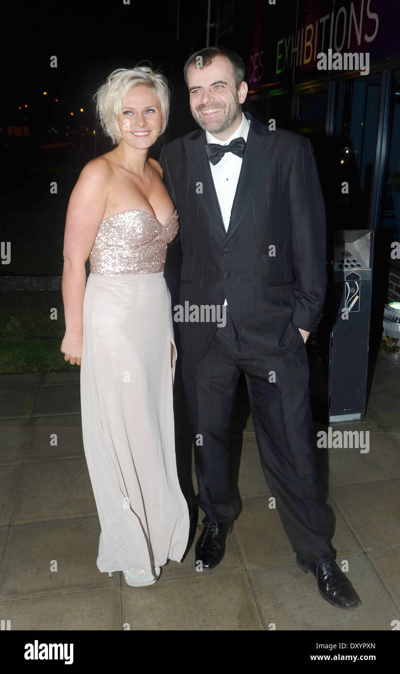 Emma Gleave and Simon Gregson seen leaving The Denise Welch and Tim ...