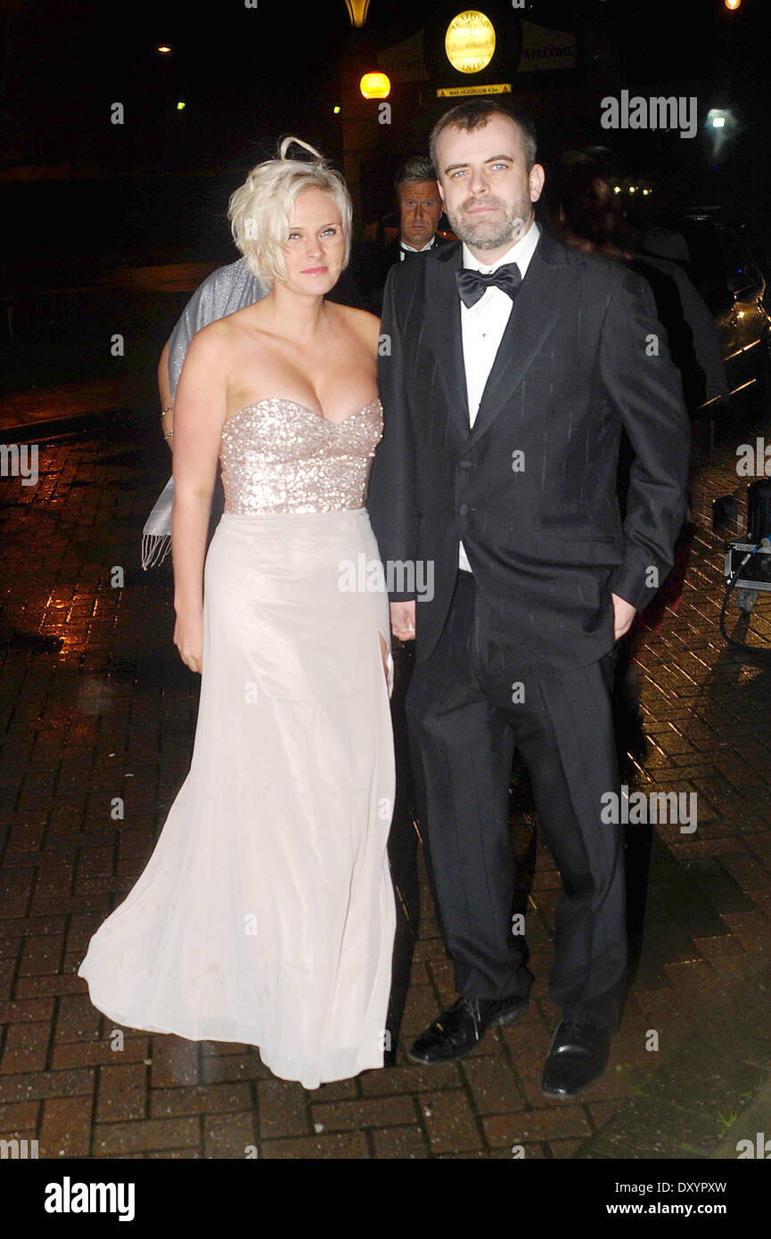 Emma Gleave and Simon Gregson seen leaving The Denise Welch and Tim ...