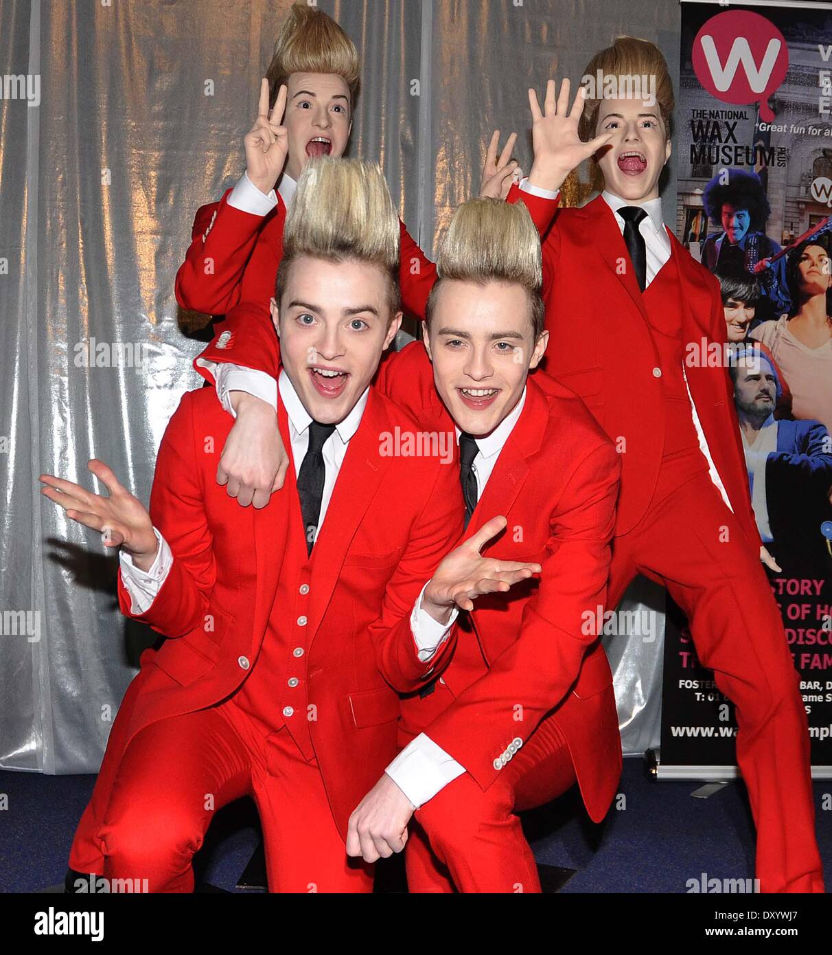 Jedward unveil their waxwork at The National Wax Museum Featuring: John ...