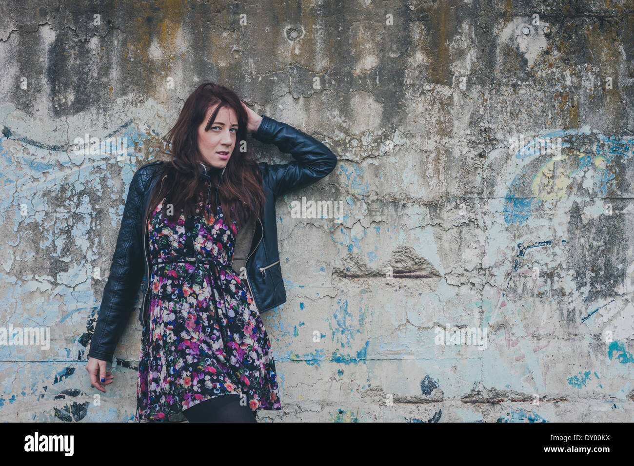 Portrait of a pretty girl in urban scenario Stock Photo - Alamy