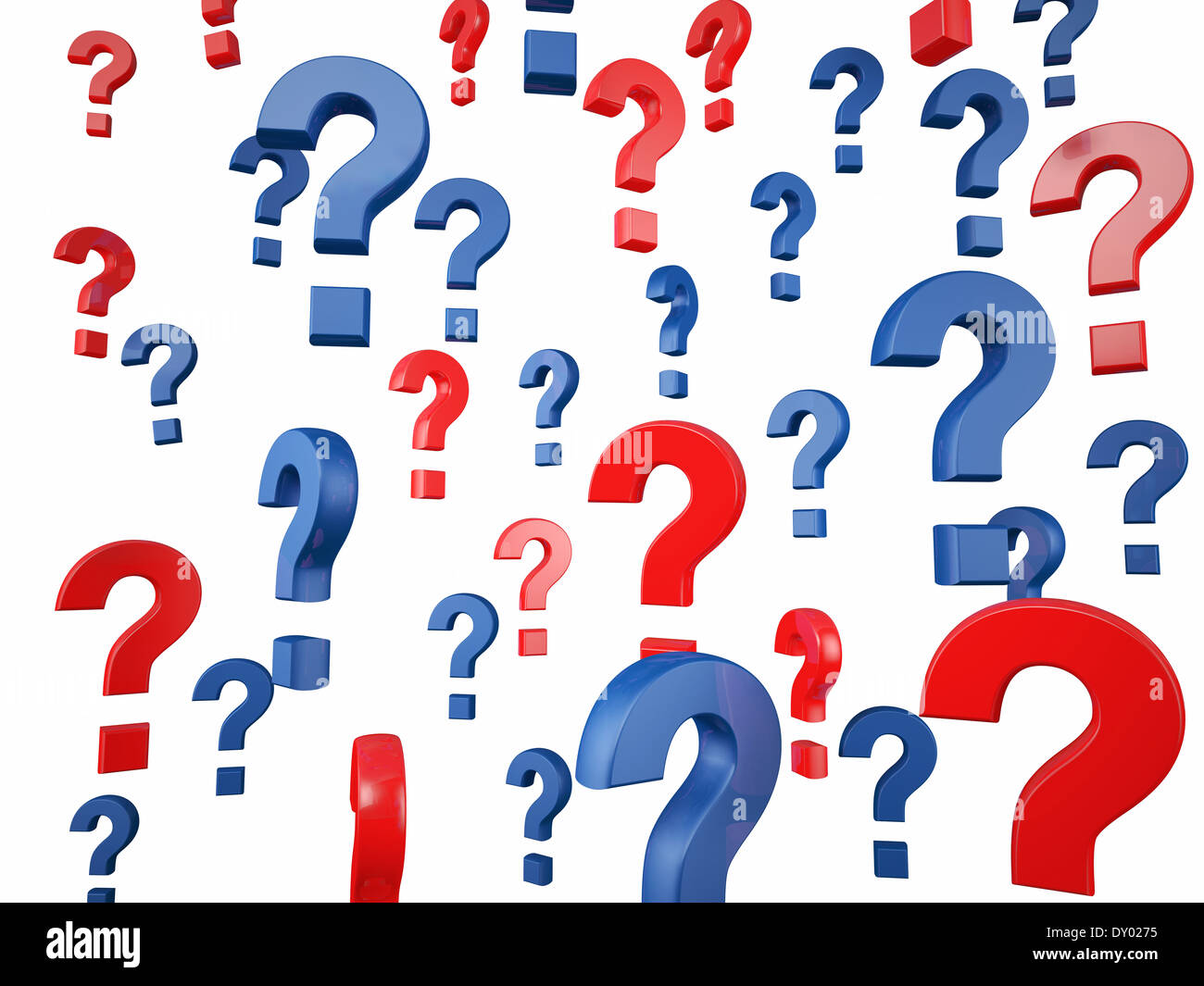 3d question mark on white background Stock Photo - Alamy