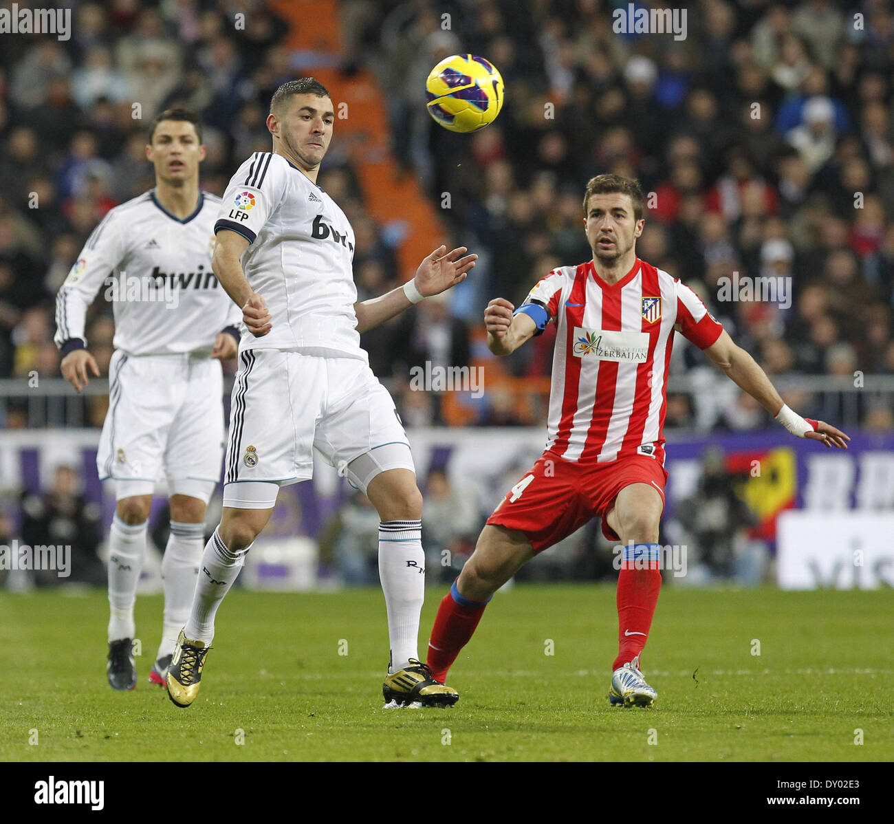 Real Madrid vs. Atletico Madrid at the Santiago Bernabeu Stadium ...