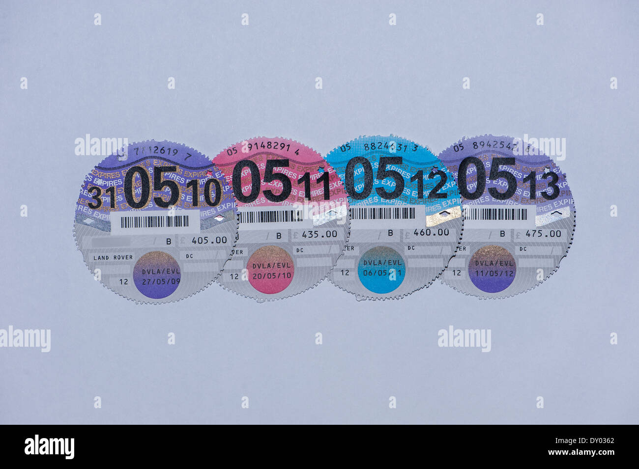 Vehicle road tax discs hi-res stock photography and images - Alamy
