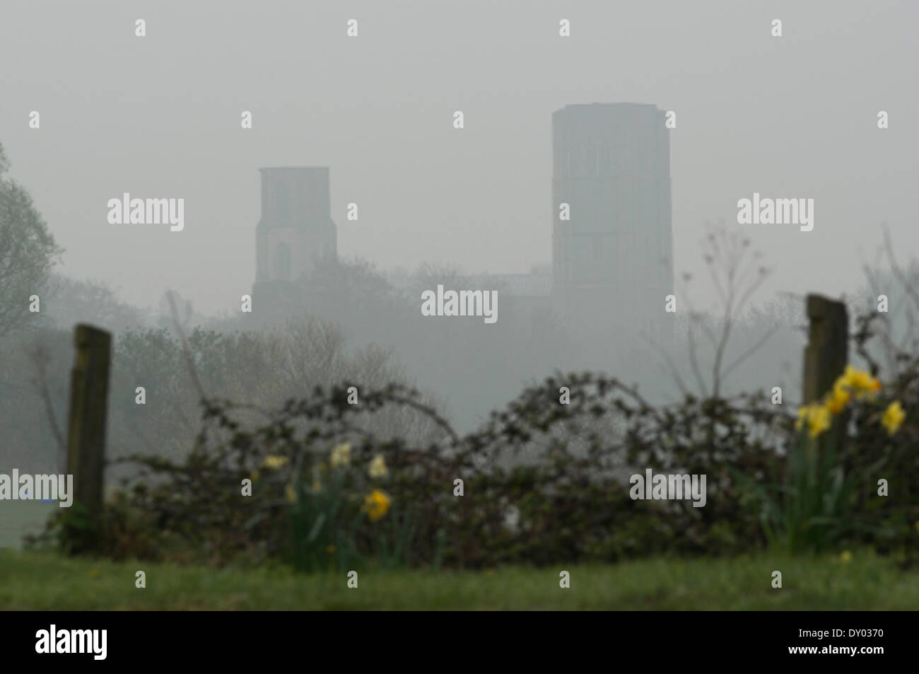 WYMONDHAM, Norfolk, UK, 2nd April 2014. Wymondham Abbey, the 900-year ...