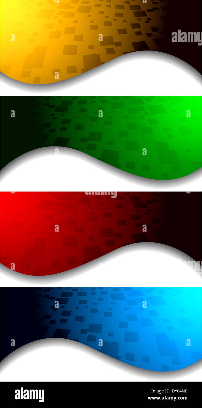 Vector tech banners; clip-art Stock Photo - Alamy