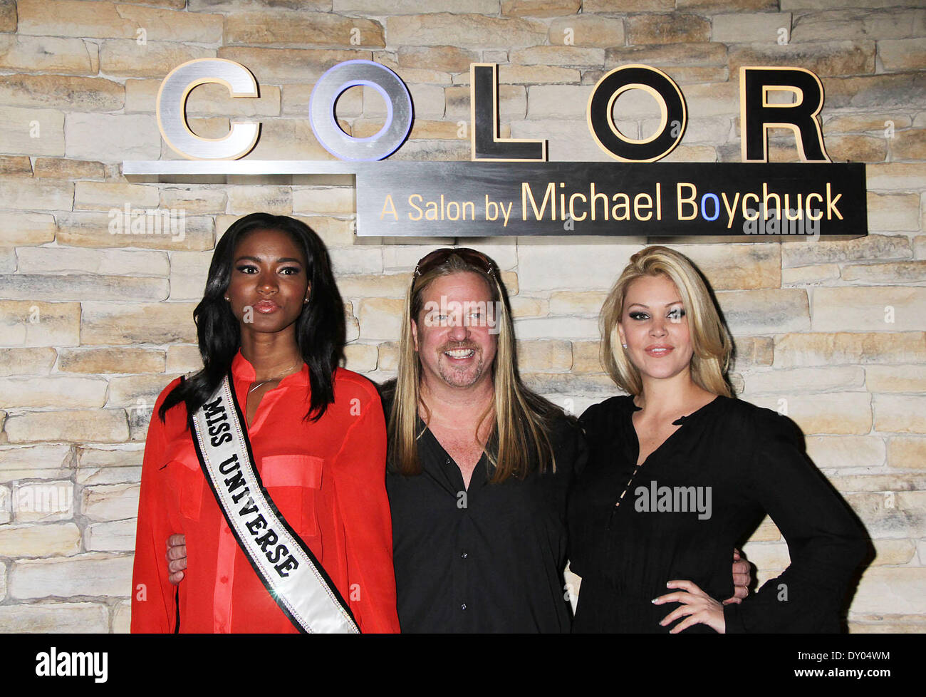 Celebrities visit the "Color Salon by Michael Boychuck" inside Caesars ...