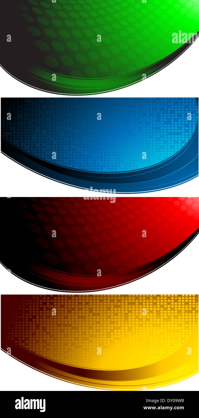Vector set of four abstract banners; clip-art Stock Photo - Alamy
