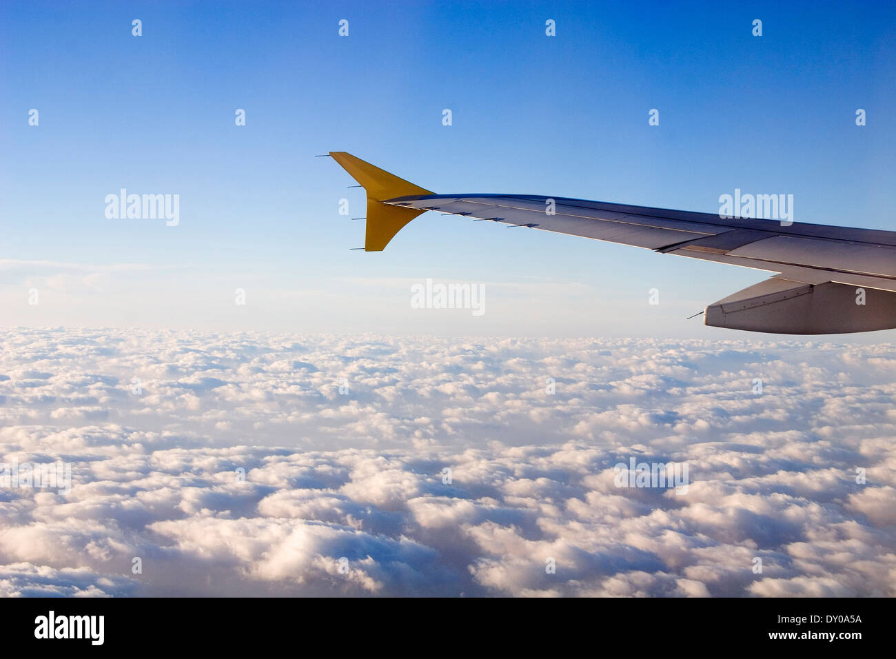 Wing airplane over clouds hi-res stock photography and images - Alamy