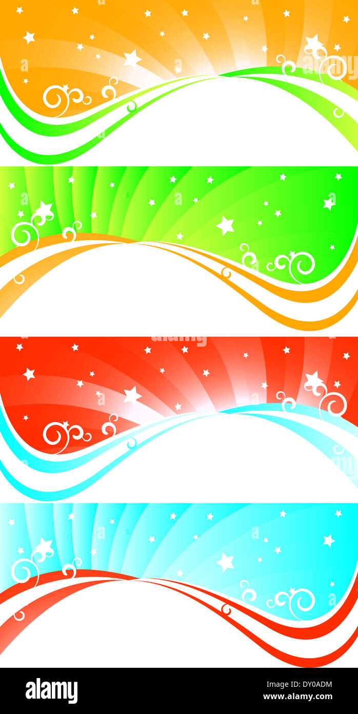 Vector set of abstract banners; clip-art Stock Photo - Alamy