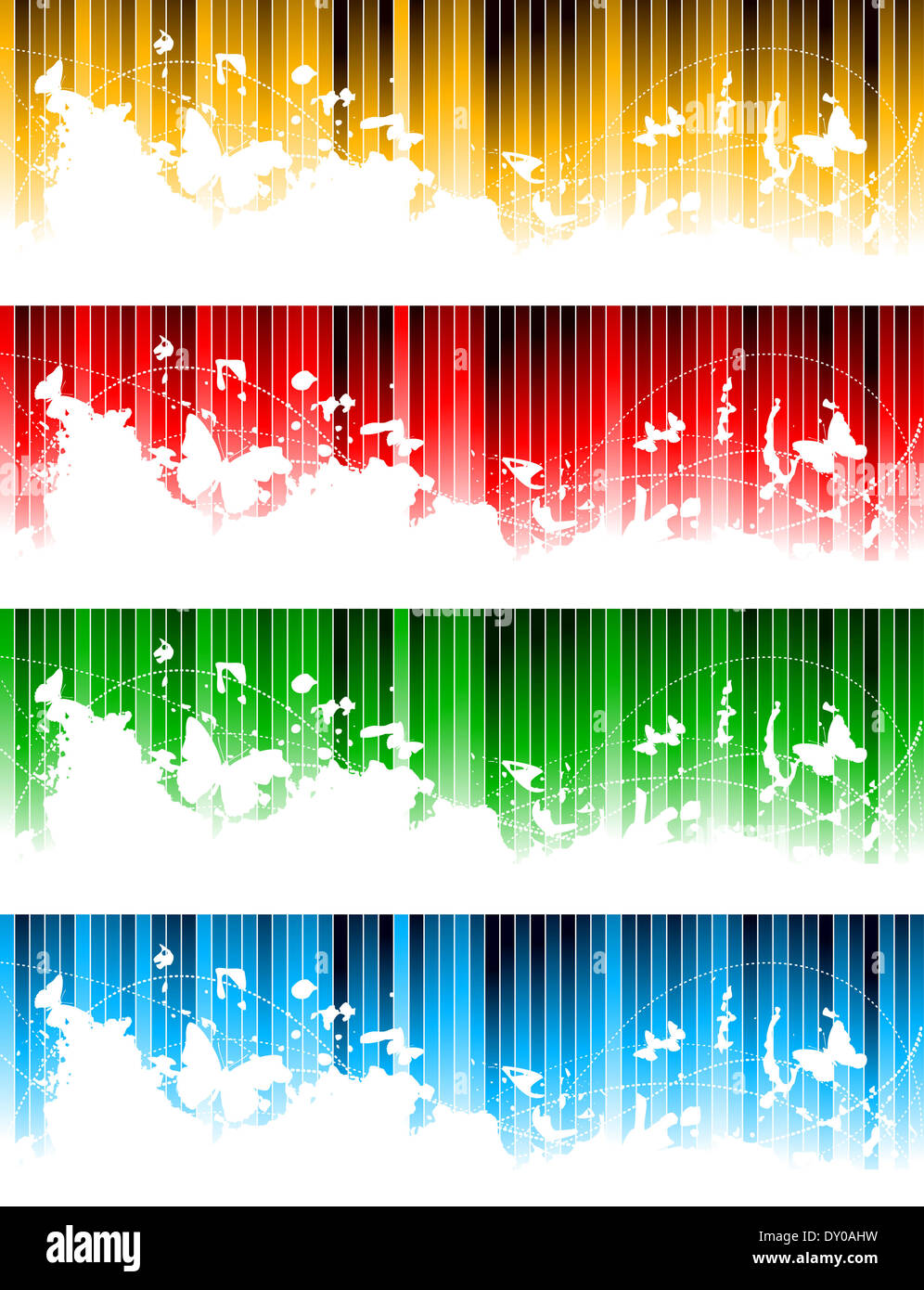 Vector set of colorful banners; clip-art Stock Photo - Alamy