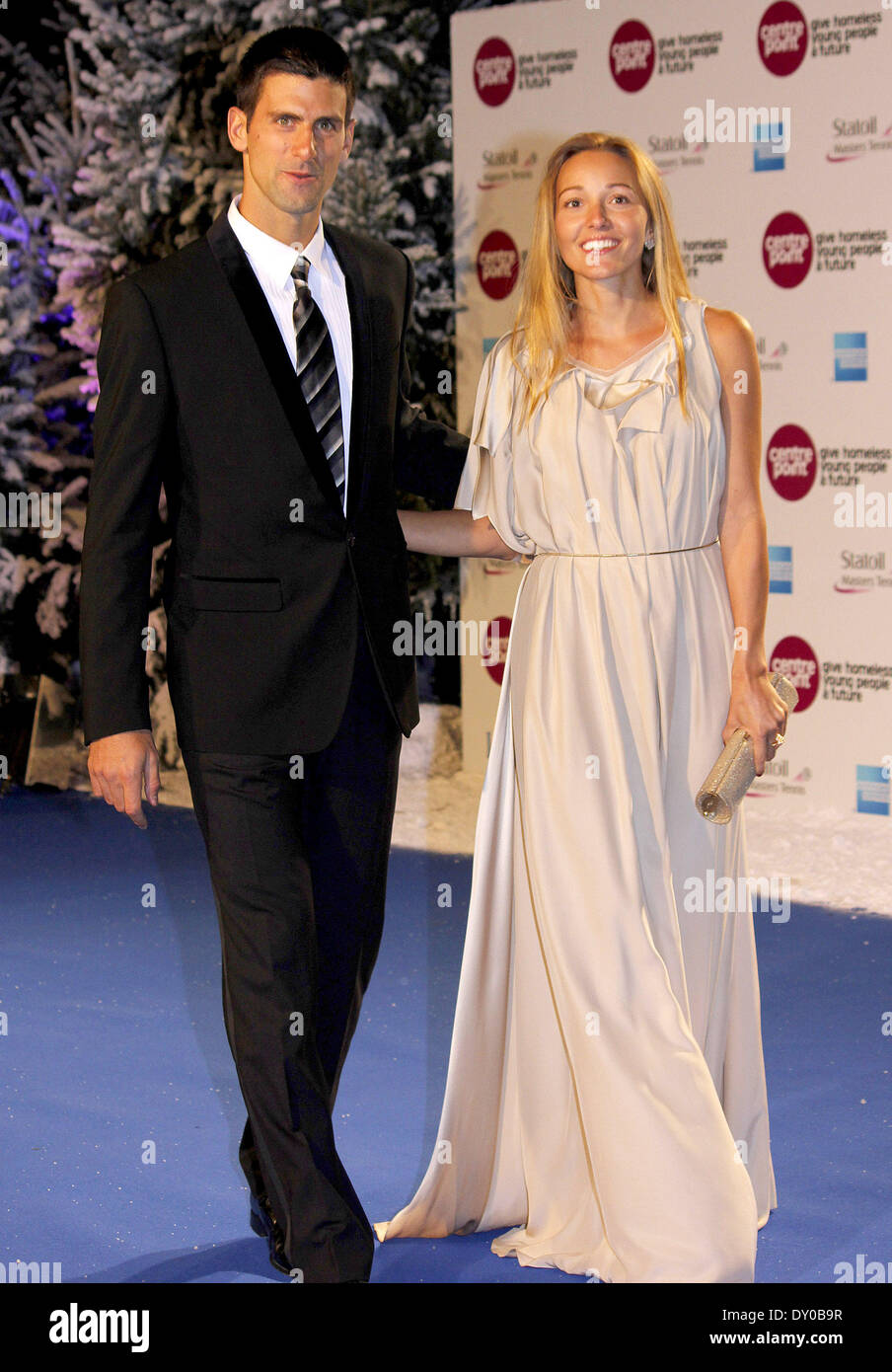 The Winter Whites Gala at Royal Albert Hall - Arrivals Featuring: Novak ...