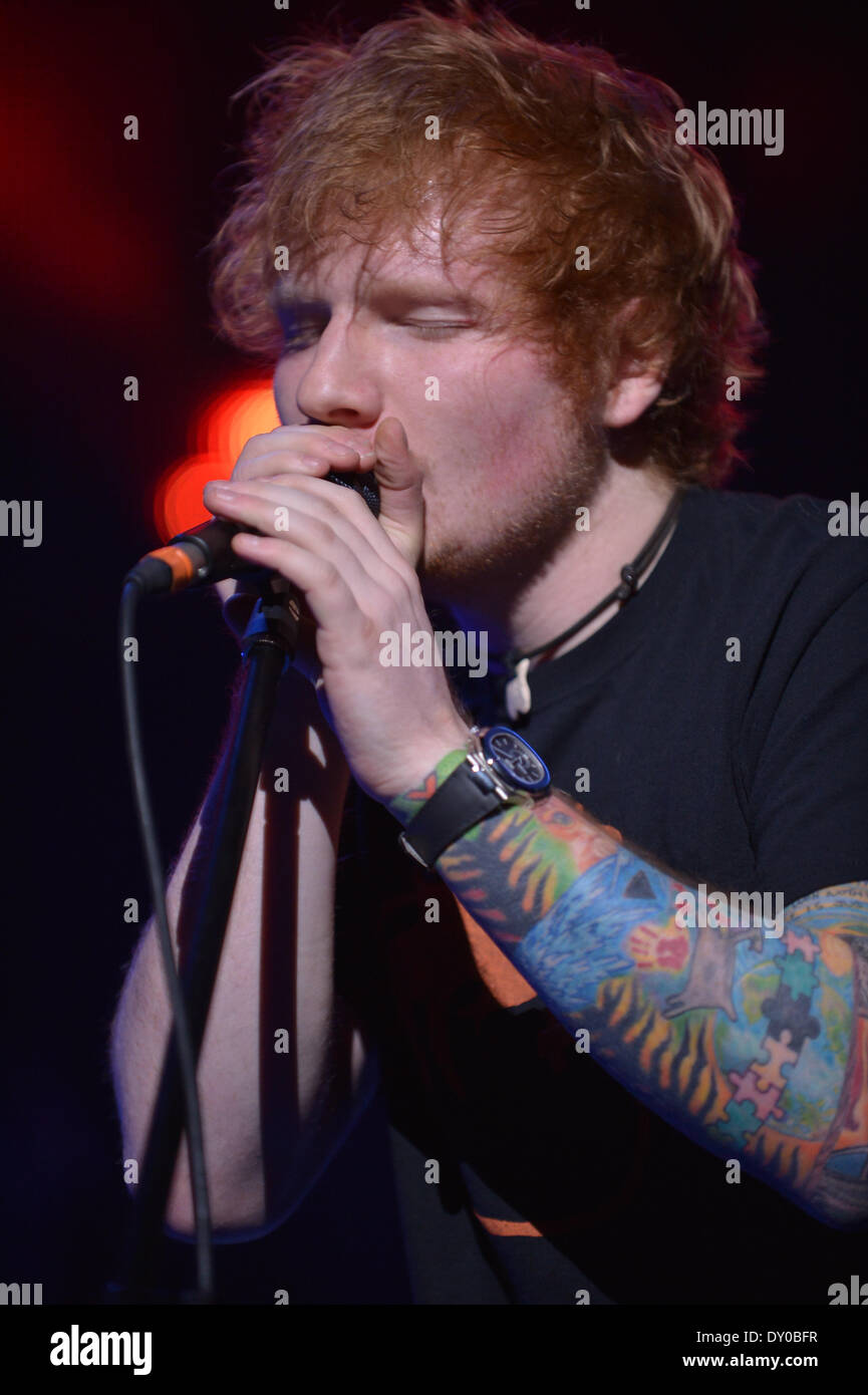 Ed Sheeran performs onstage during the Y100's Jingle Ball 2012 at the ...