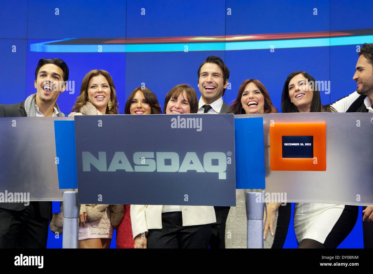 Telemundo network representatives ring The NASDAQ Stock Market Opening ...