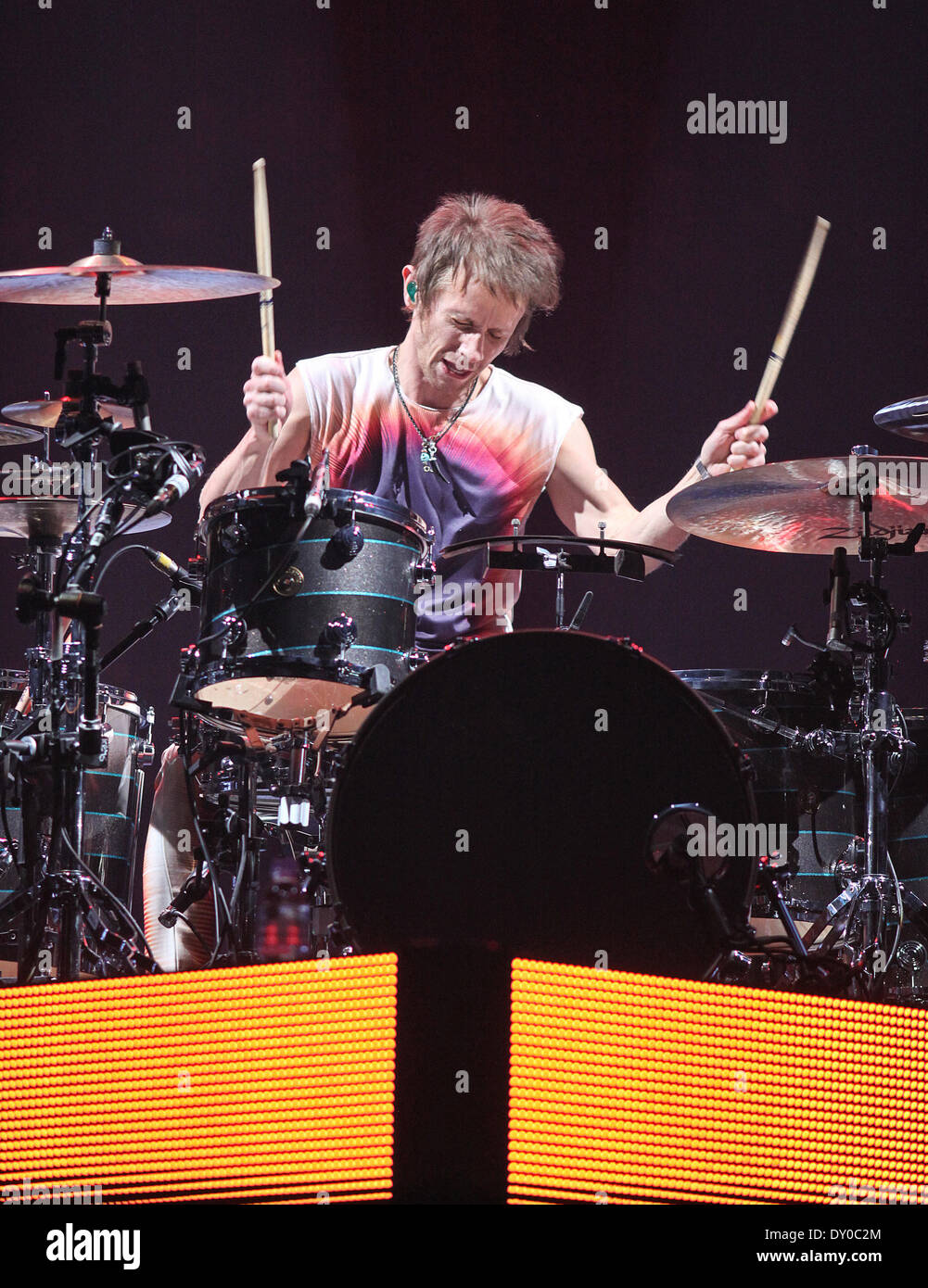 drums drummer muse musician performing concert Stock Photo - Alamy