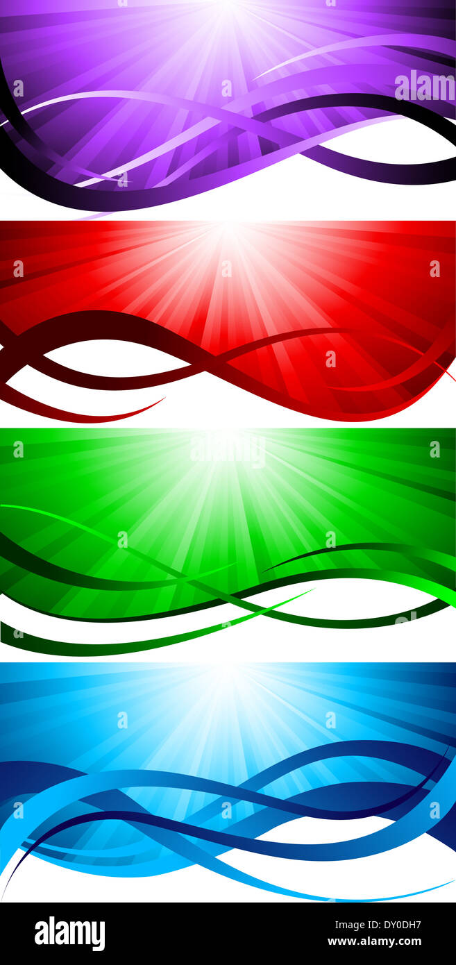 Vector set of colorful banners; clip-art Stock Photo - Alamy