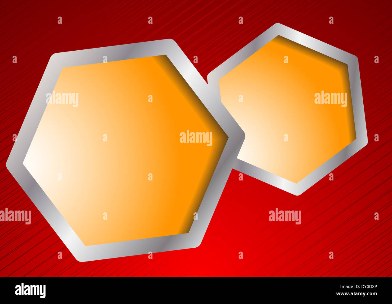 Vector template with hexagon; clip-art Stock Photo - Alamy