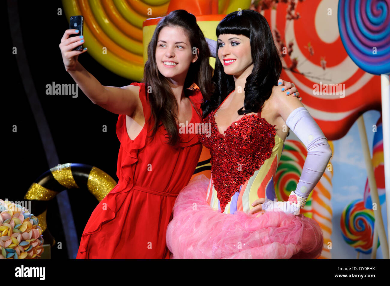 The new wax figure of Katy Perry is unveiled at Madame Tussauds, London ...