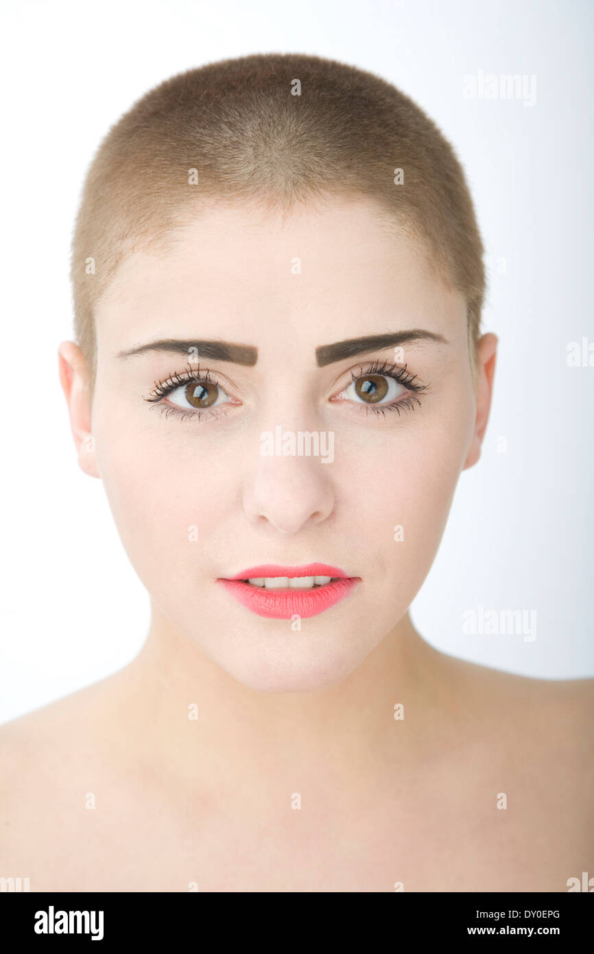 Woman shaved head hi-res stock photography and images - Alamy