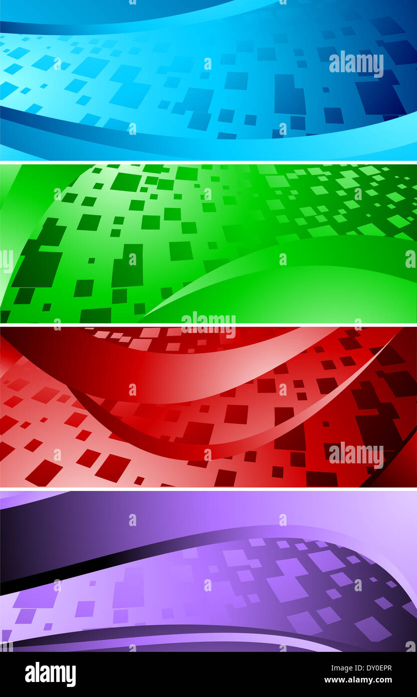 Vector set of banners with square; clip-art Stock Photo - Alamy