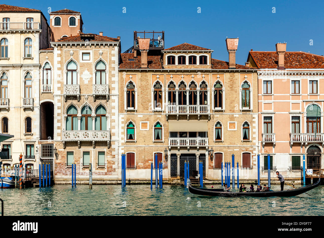 Venetian Architecture Along The Grand Canal, Venice, Italy Stock Photo ...