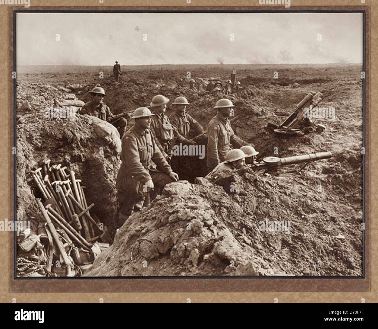 This historical photograph from 1917 shows Australian soldiers in the ...