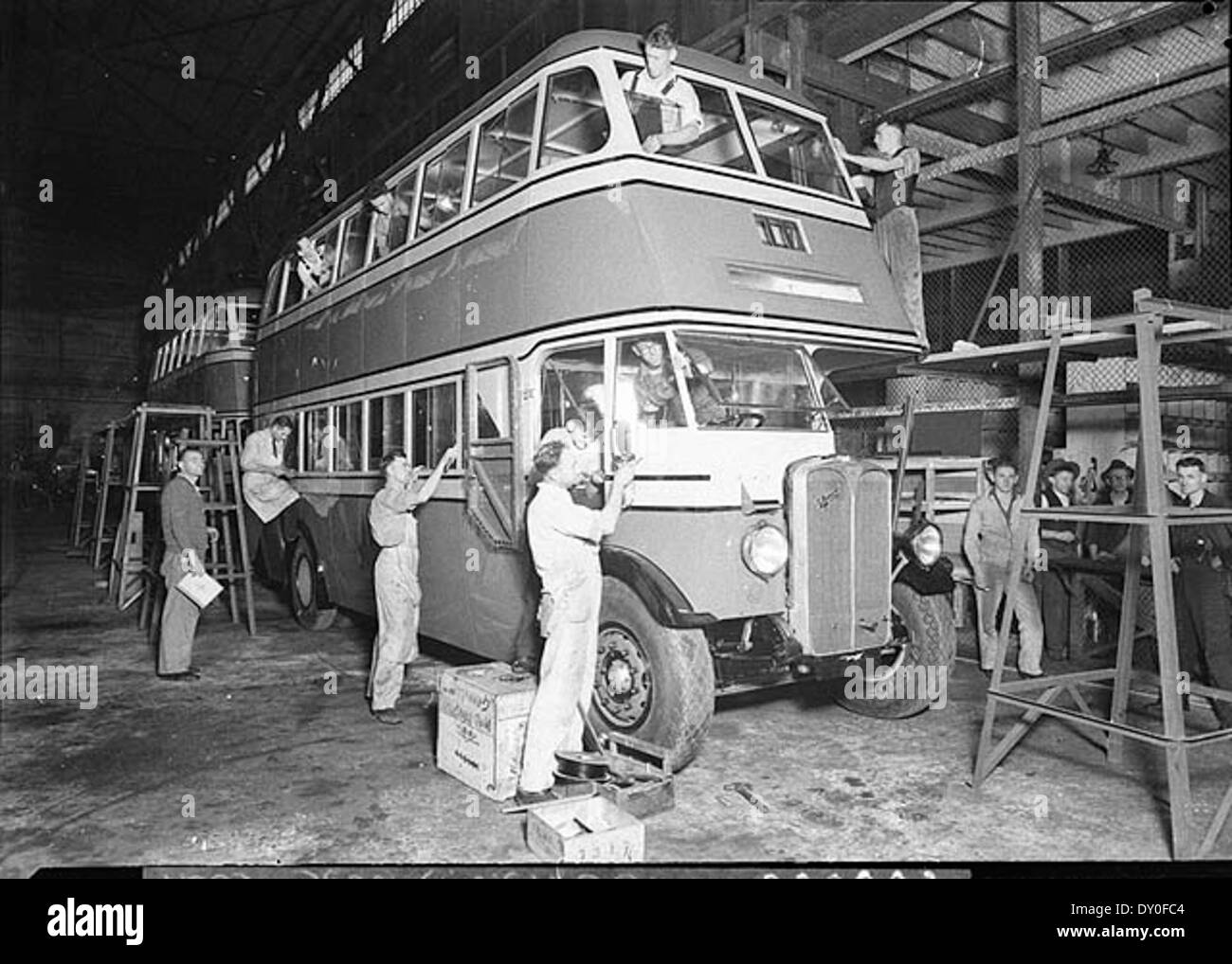 In the 1930s, Sydney's first double-decker buses were being constructed ...