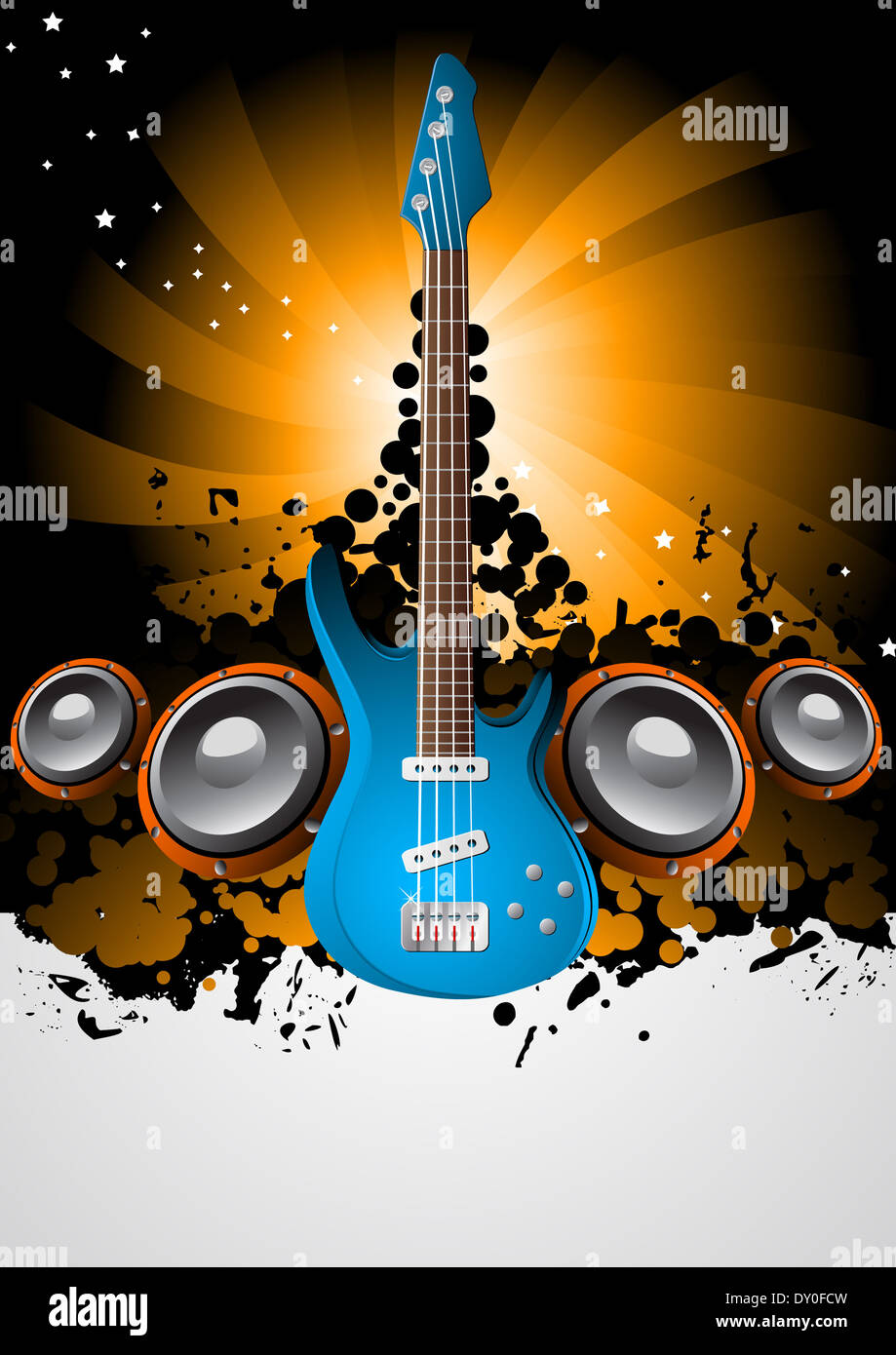 Vector music poster; clip-art Stock Photo - Alamy
