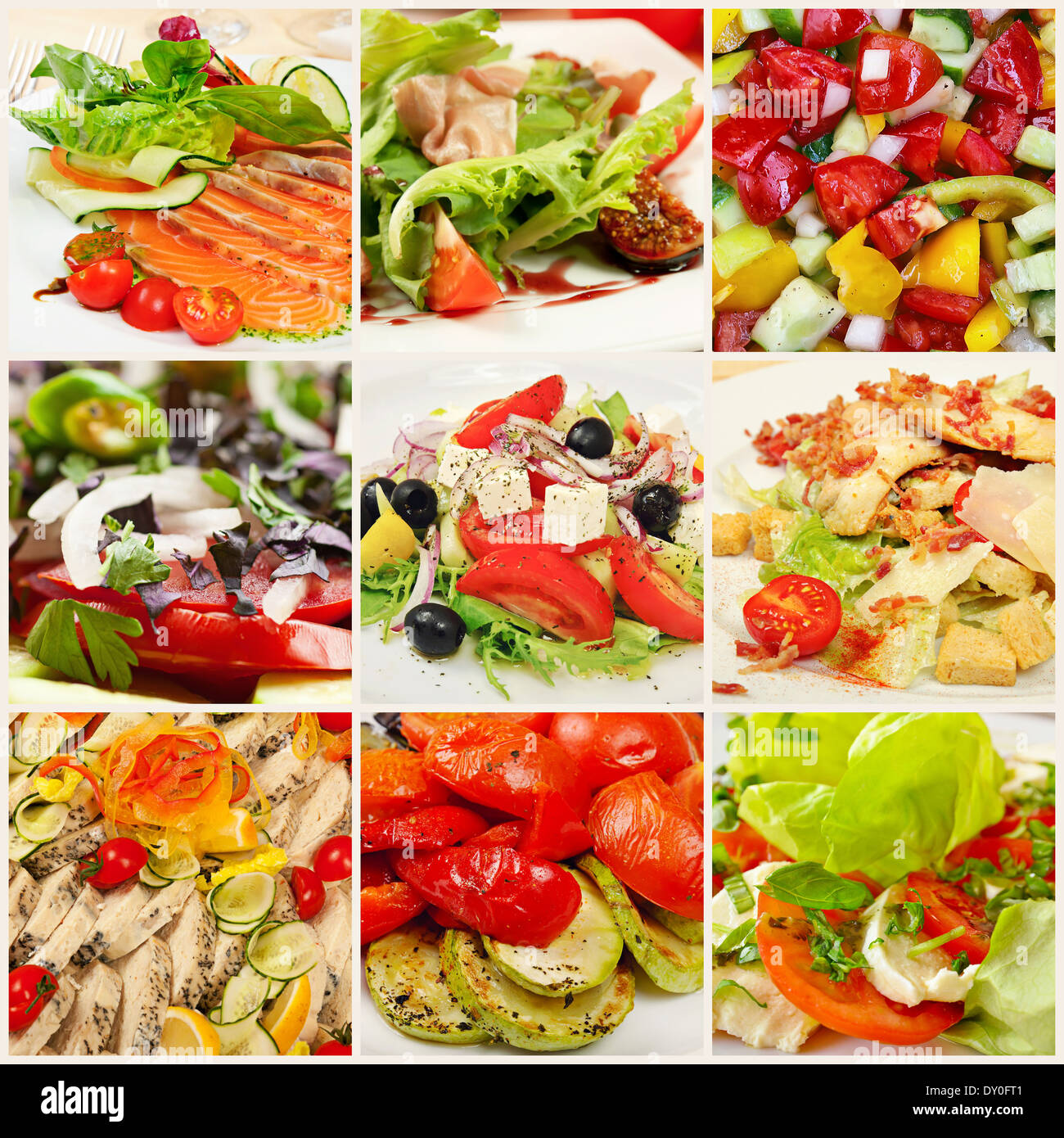 Collage with meals Stock Photo - Alamy
