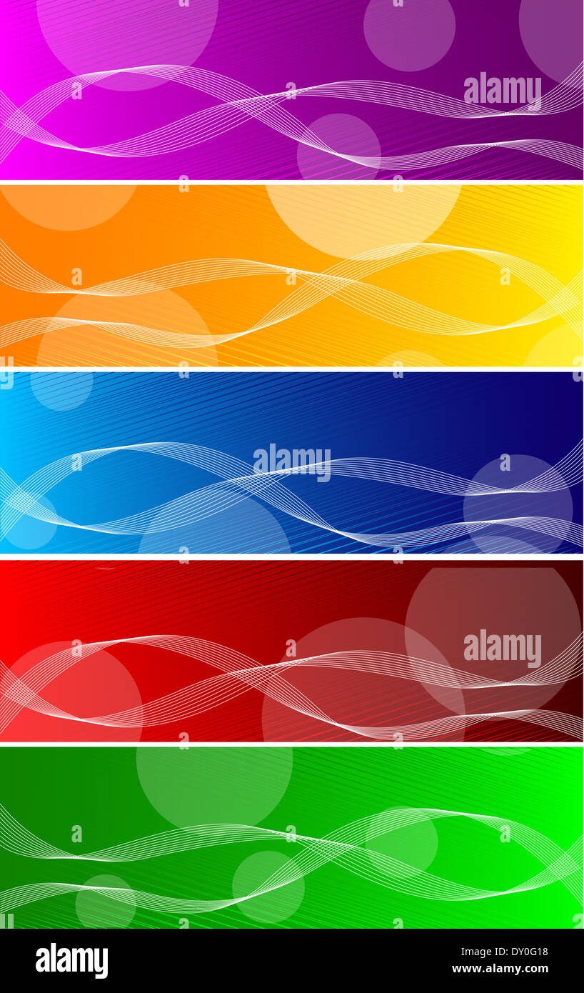 Vector bright banners with circles; clip-art Stock Photo - Alamy