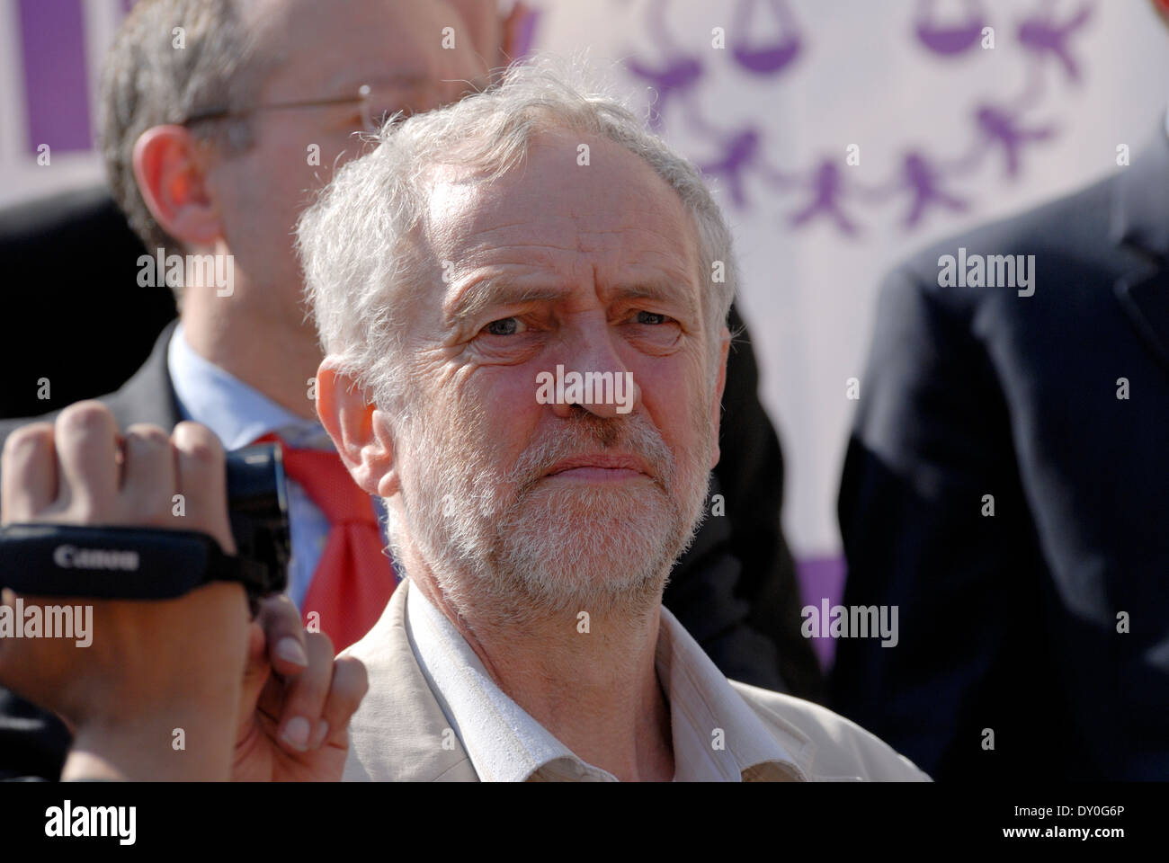Jeremy Corbyn MP (Labour member for Islington North) at a protest Stock ...
