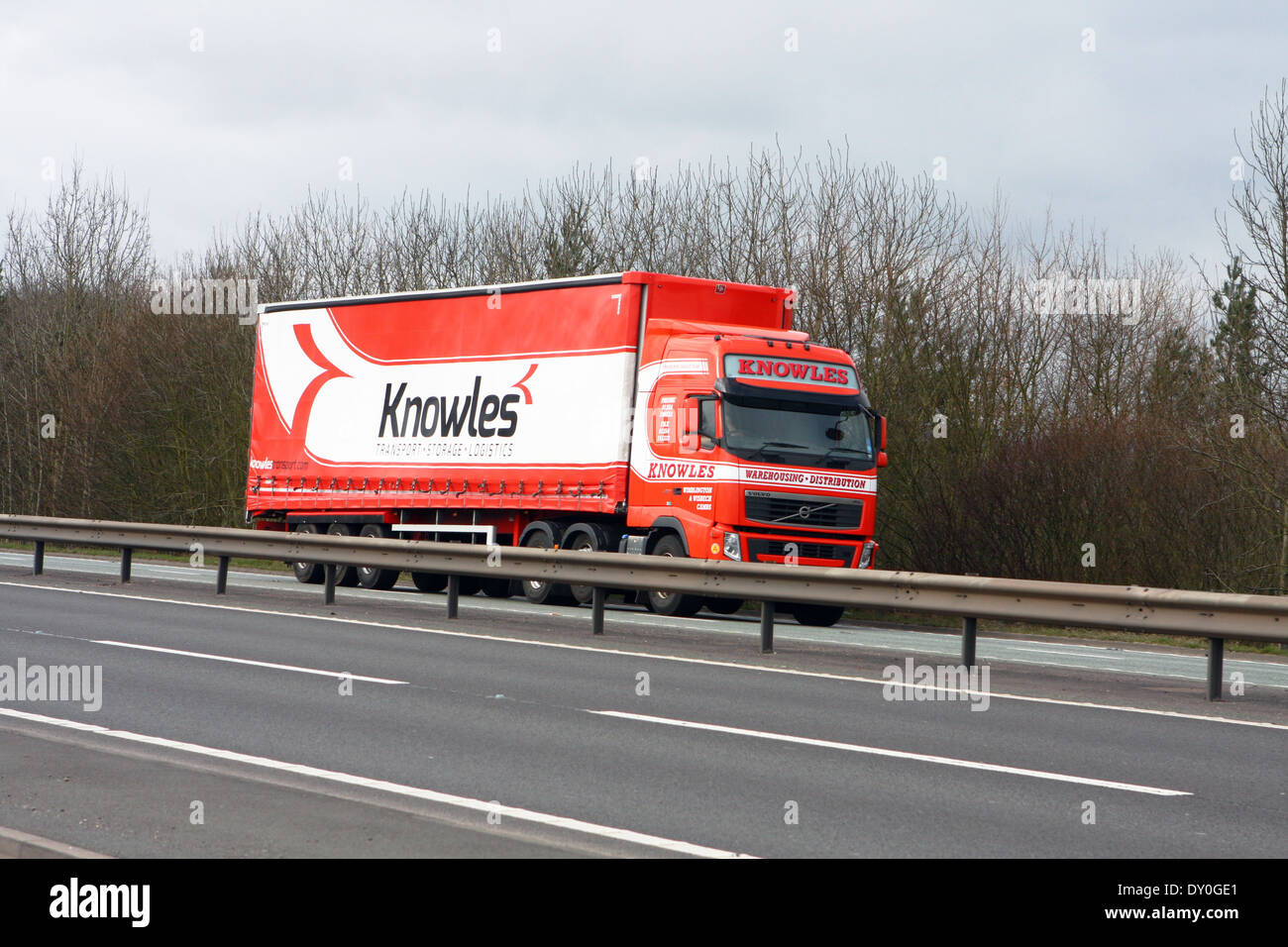 A Knowles transport Ltd truck traveling along the A12 dual carriageway ...