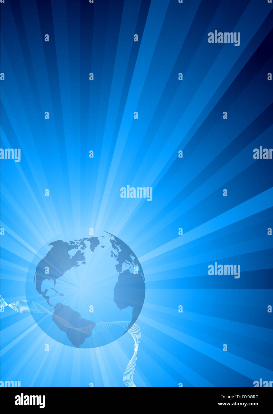 Vector abstract background with globe; clip-art Stock Photo - Alamy