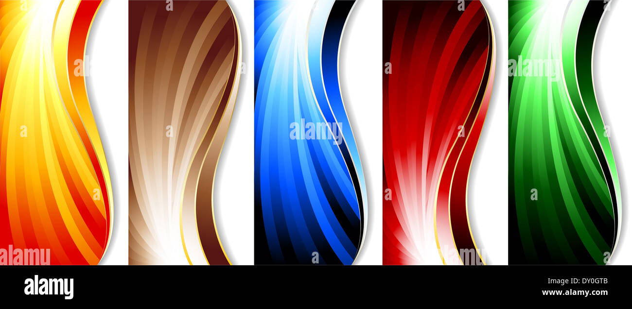 Vector set of colorful banners; clip-art Stock Photo - Alamy
