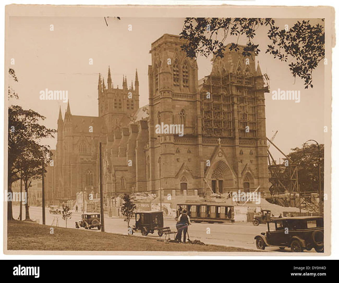 Sam Hood’s photograph from the 1920s shows the construction of St. Mary ...