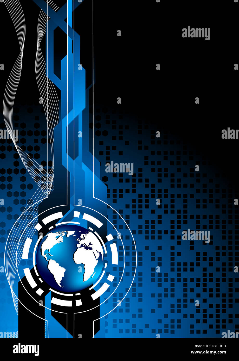 Vector tech background; clip-art Stock Photo - Alamy