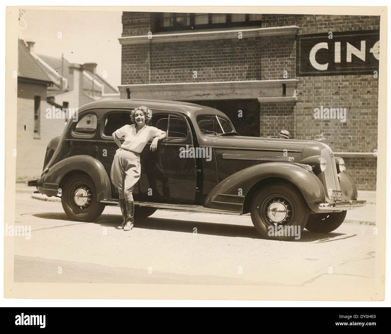 This image features film actor Helen Twelvetrees with her 1935 Pontiac ...
