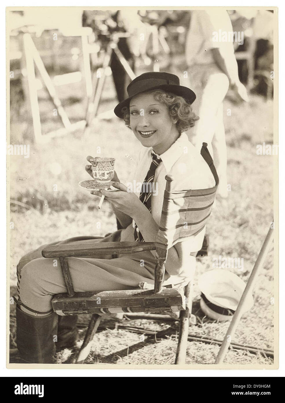 Helen Twelvetrees is captured during the filming of 'Thoroughbred' in ...