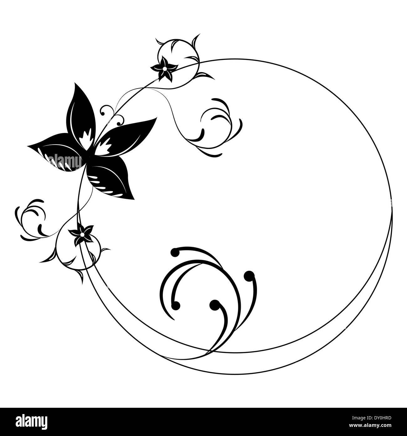 Vector floral frame; clip-art Stock Photo - Alamy