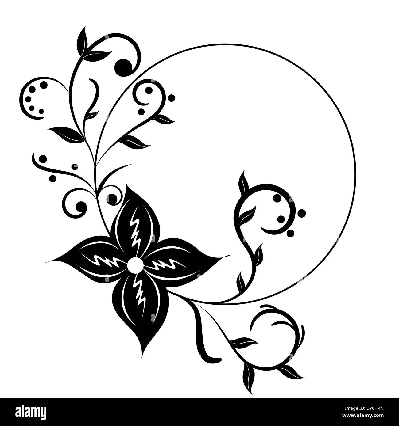 Vector floral frame; clip-art Stock Photo - Alamy