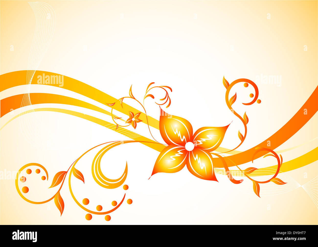 Orange Flower Vector Background