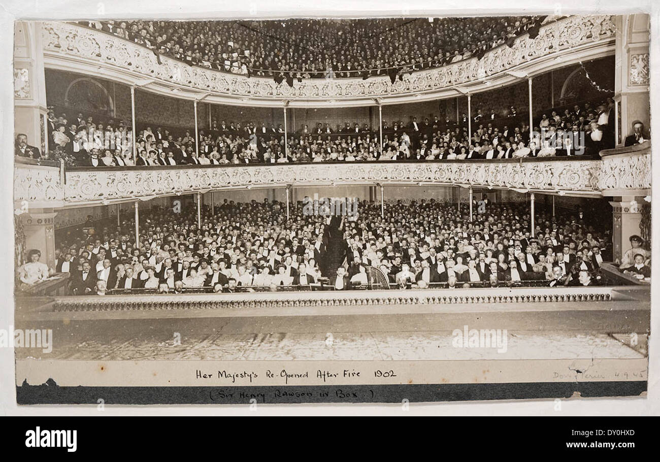 A photograph of Her Majesty’s Theatre in Sydney after it reopened ...