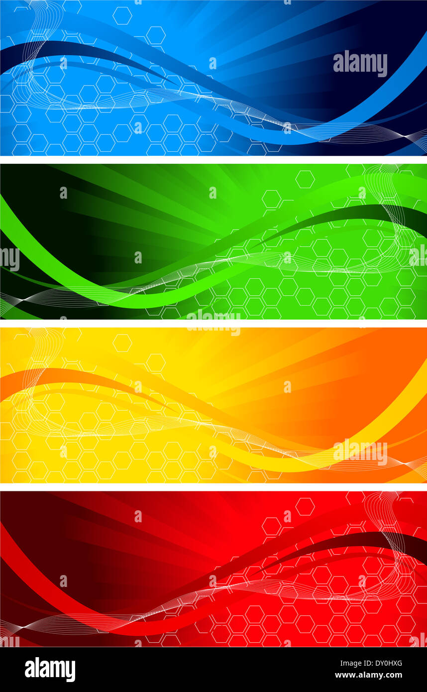 Vector set of bright banners; clip-art Stock Photo - Alamy
