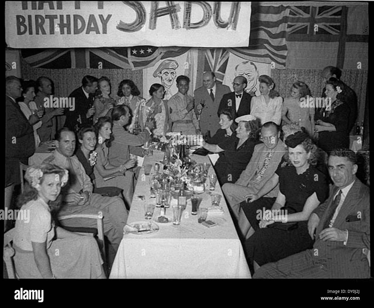 A photograph by Sam Hood showing Sabu celebrating his 21st birthday at ...