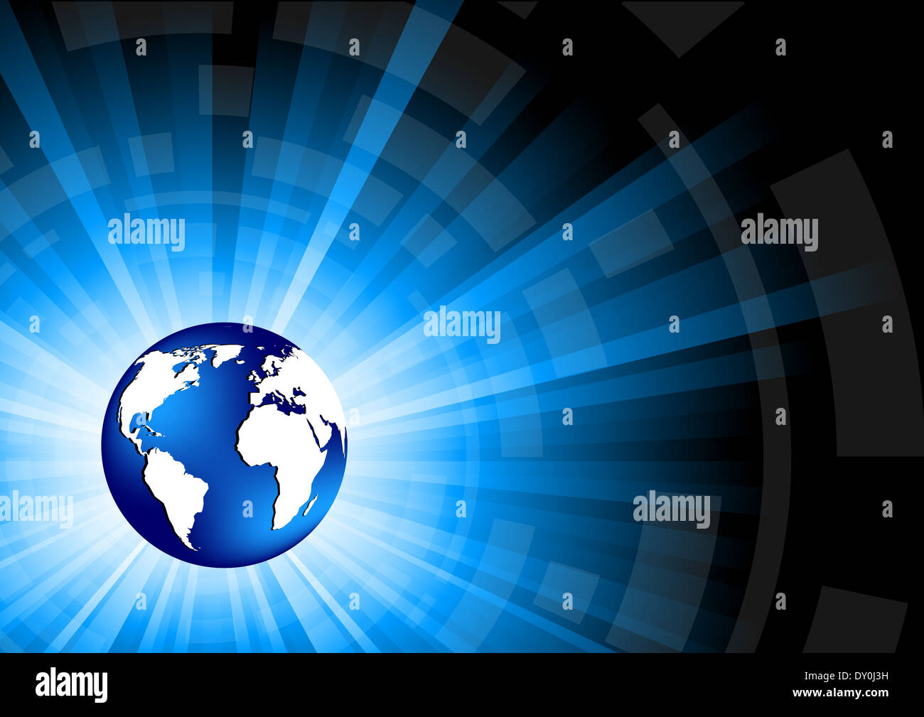 Vector background with globe; clip-art Stock Photo - Alamy