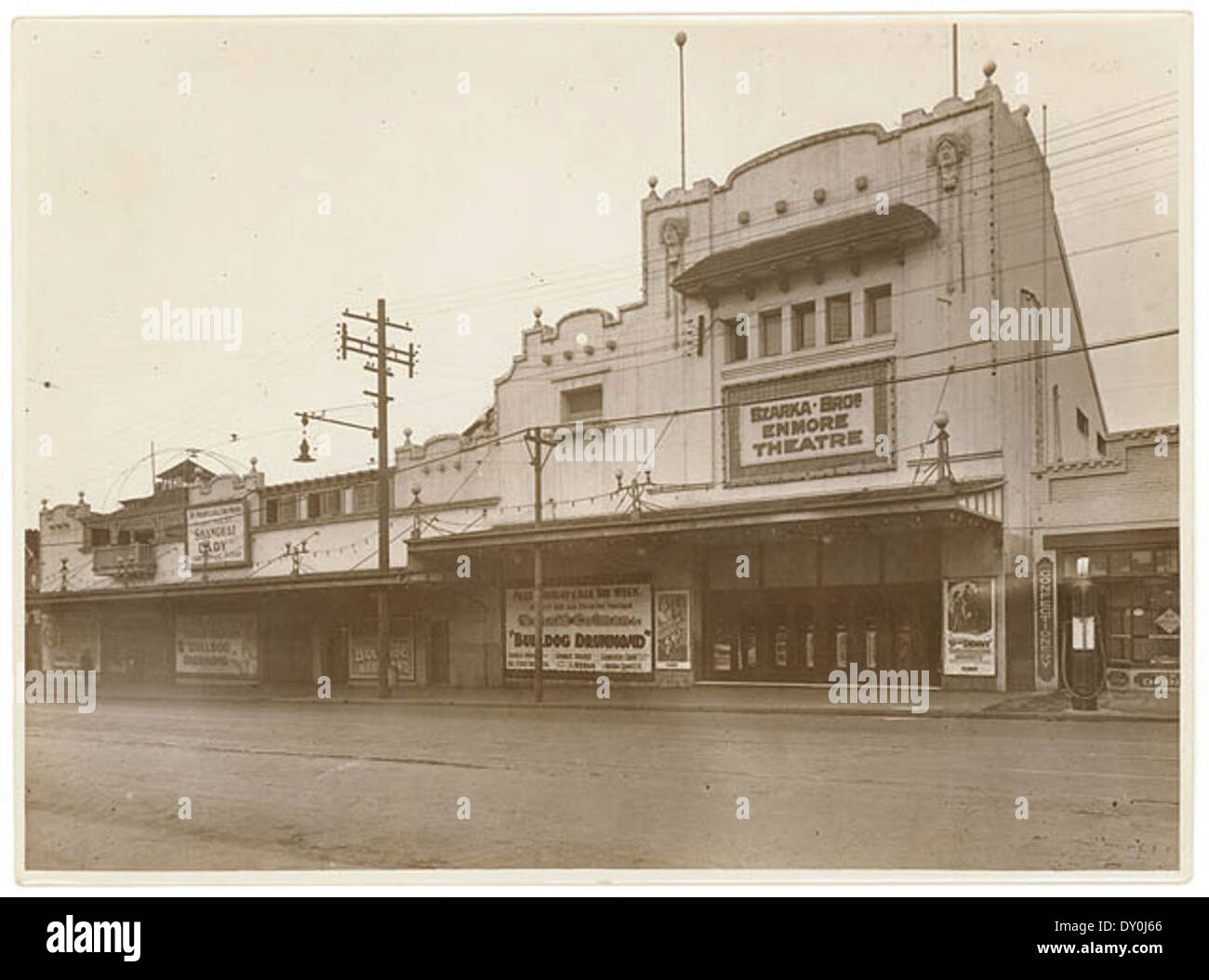 This historical photograph shows the Enmore Theatre in New South Wales ...